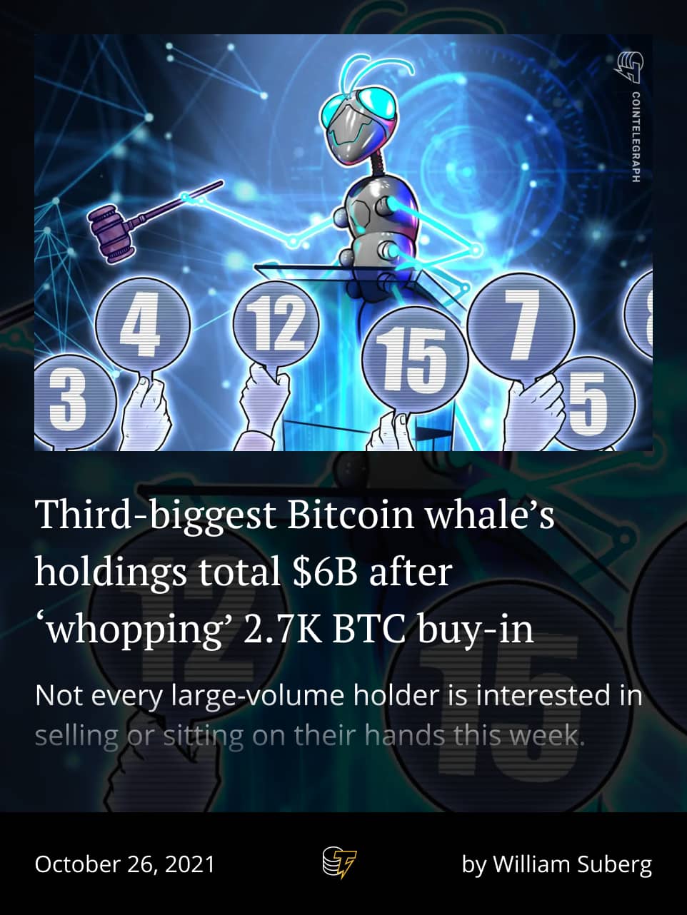 Cointelegraph's NFT collection curated by you